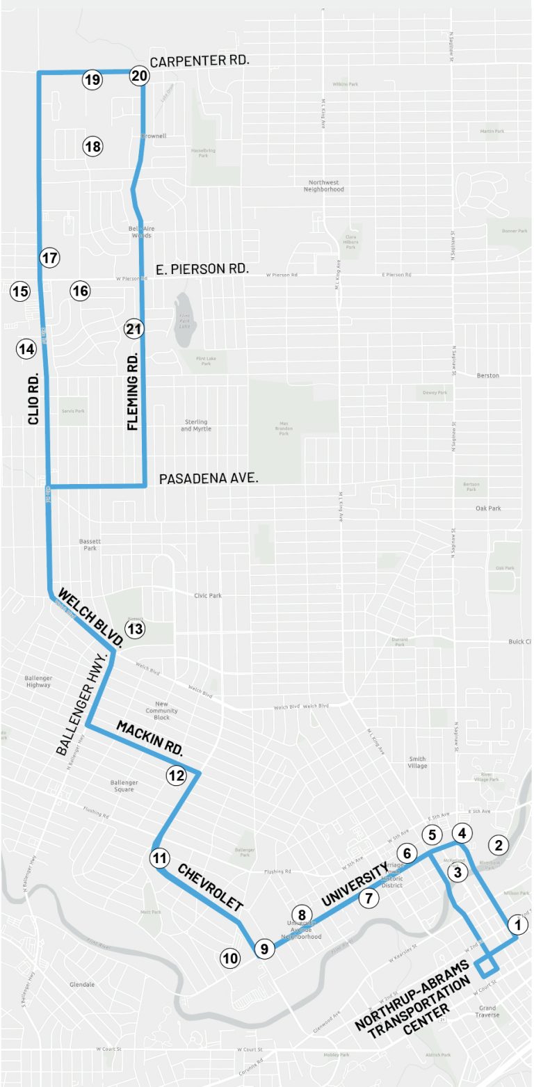 Primary Routes | MTA FlintMTA Flint