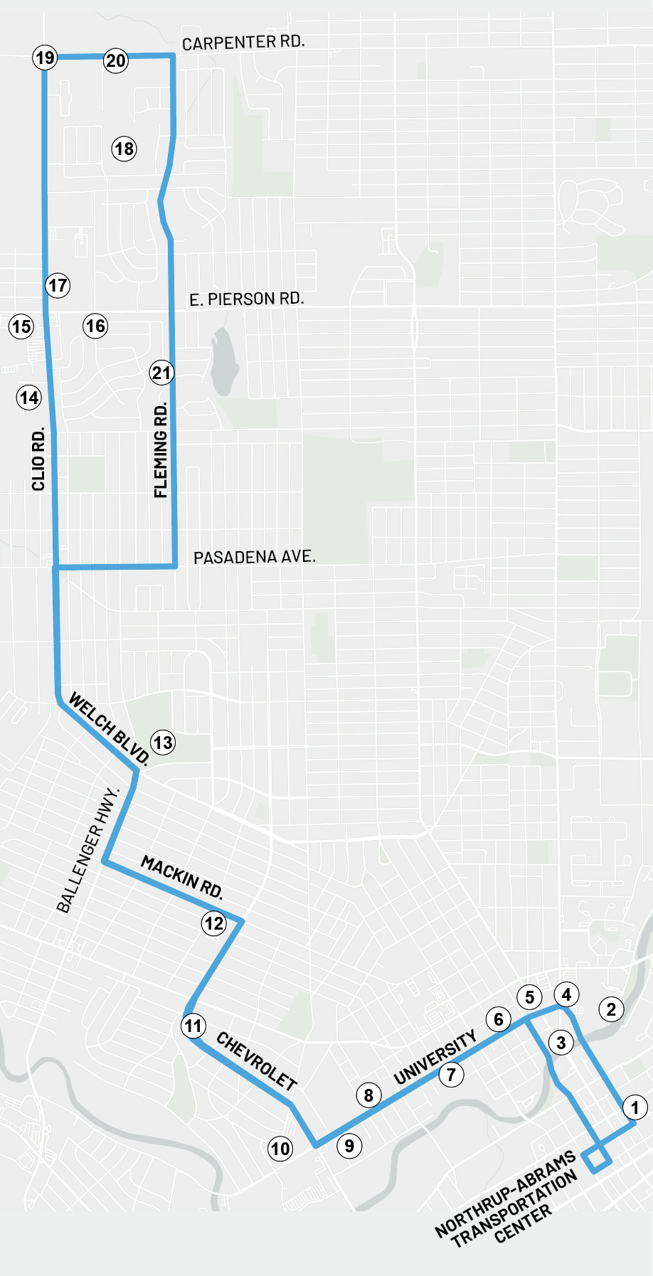 Primary Routes | MTA FlintMTA Flint