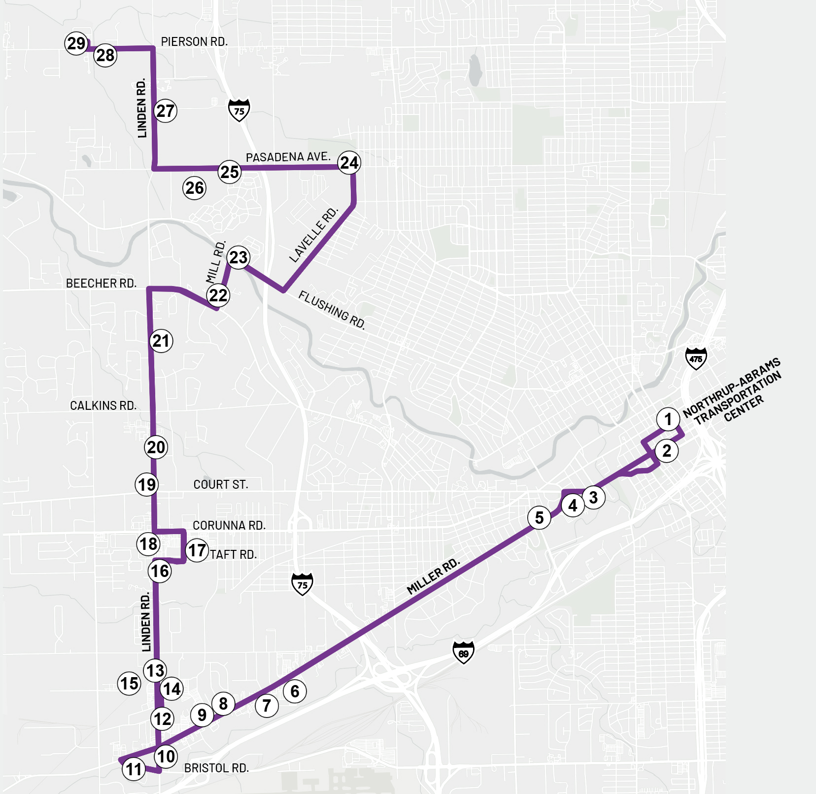 Primary Routes | MTA FlintMTA Flint