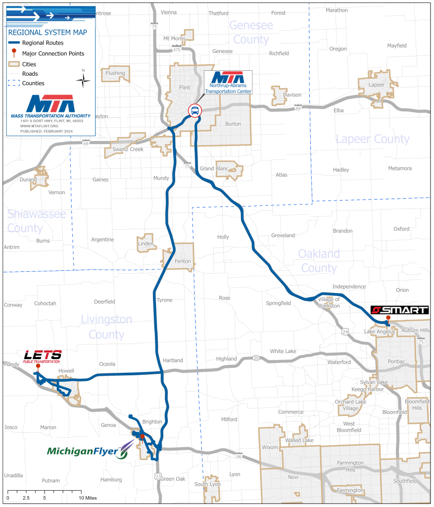 Regional Routes | Genesee County | MTA FlintMTA Flint
